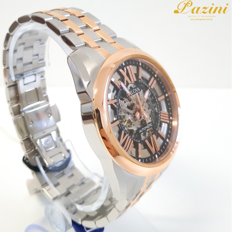 RELÓGIO BULOVA ESQUELETO AUTOMÁTICO WB31998S
